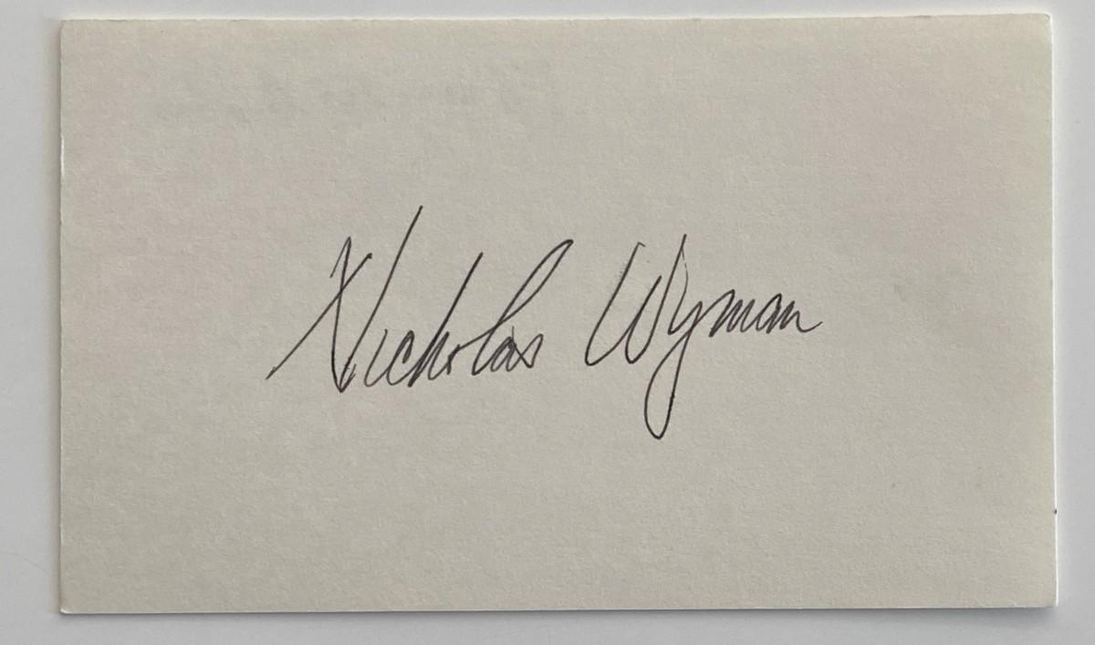 Nick Wyman original signature | EstateSales.org