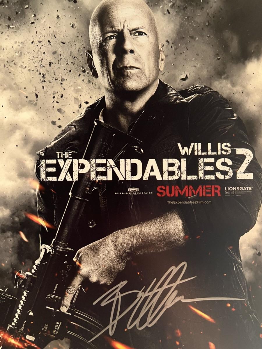 The Expendables 2 Bruce Willis signed photo | EstateSales.org