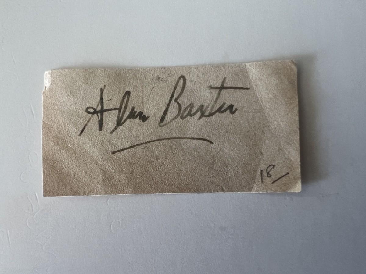 Actor Alan Baxter original signature | EstateSales.org
