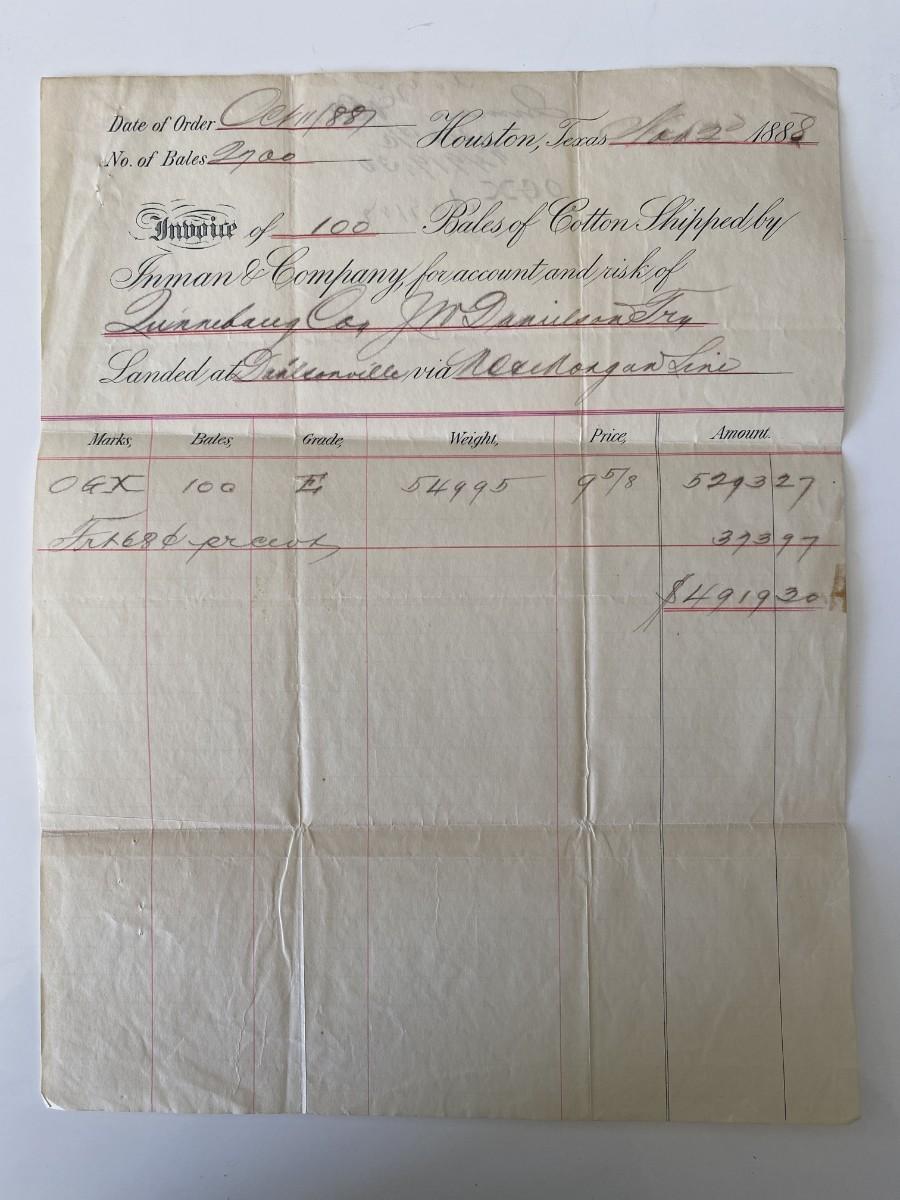 Vintage signed invoice | EstateSales.org