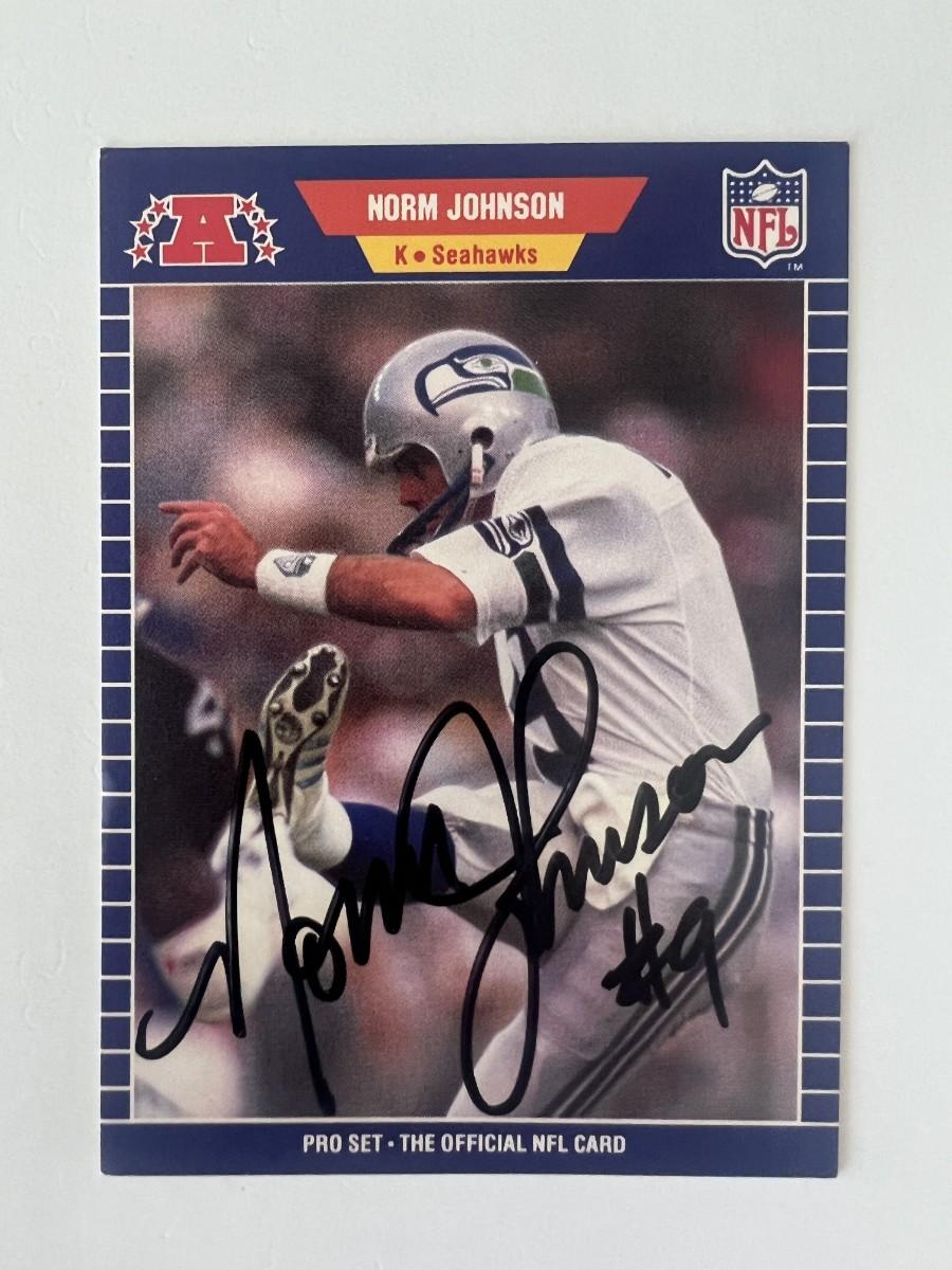 Seattle Seahawks Norm Johnson 1989 Pro Set #394 signed trading card ...
