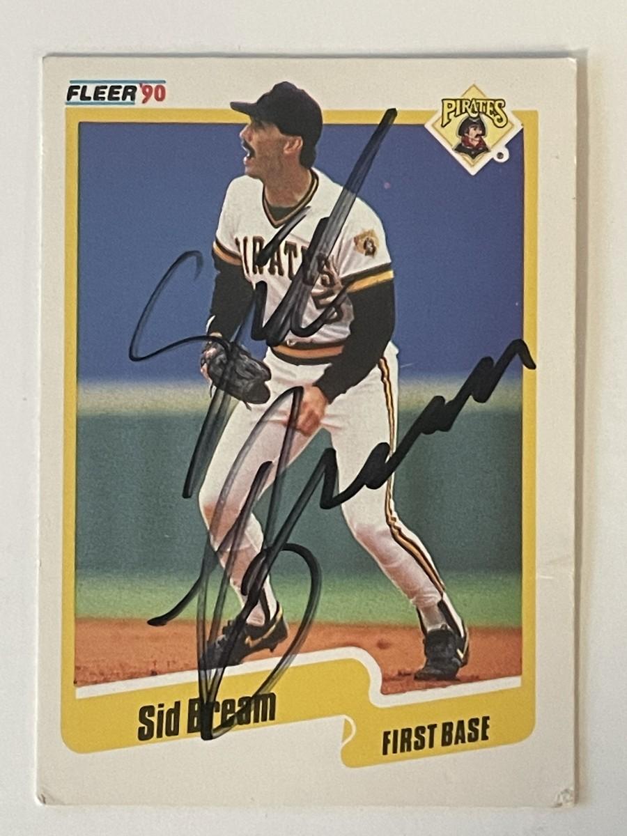 Pittsburgh Pirates Sid Bream 1990 Fleer #463 signed trading card ...