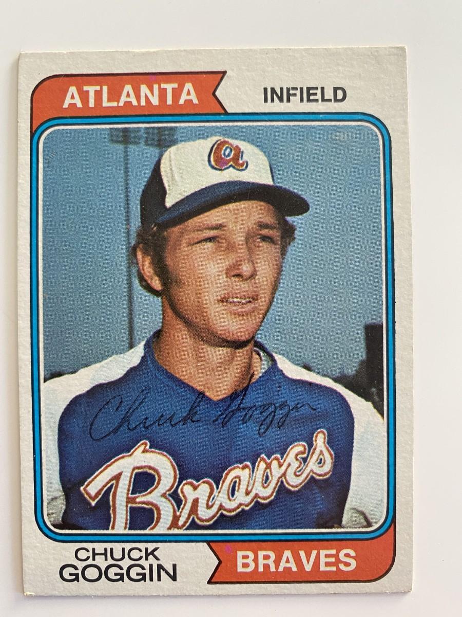 Atlanta Braves Chuck Goggin TCG #457 signed trading card | EstateSales.org