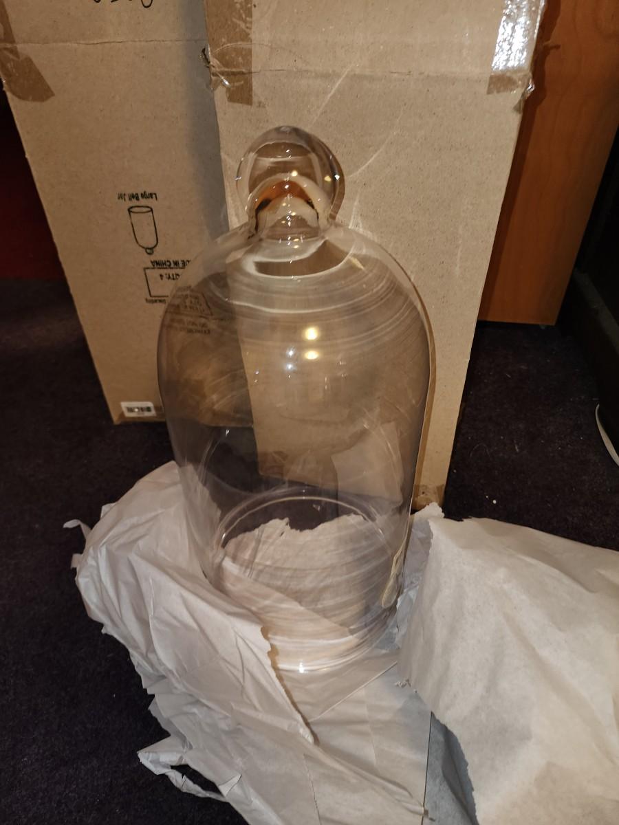 Set of 2 bell jars in boxes | EstateSales.org