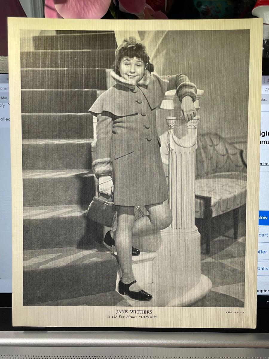 Jane Withers Original 1930's - 8x10 Linen Photo "GINGER" FOX Pictures ...