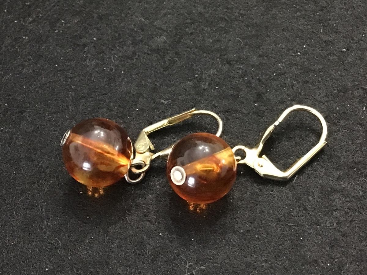 Vintage Faux Amber Earrings | EstateSales.org