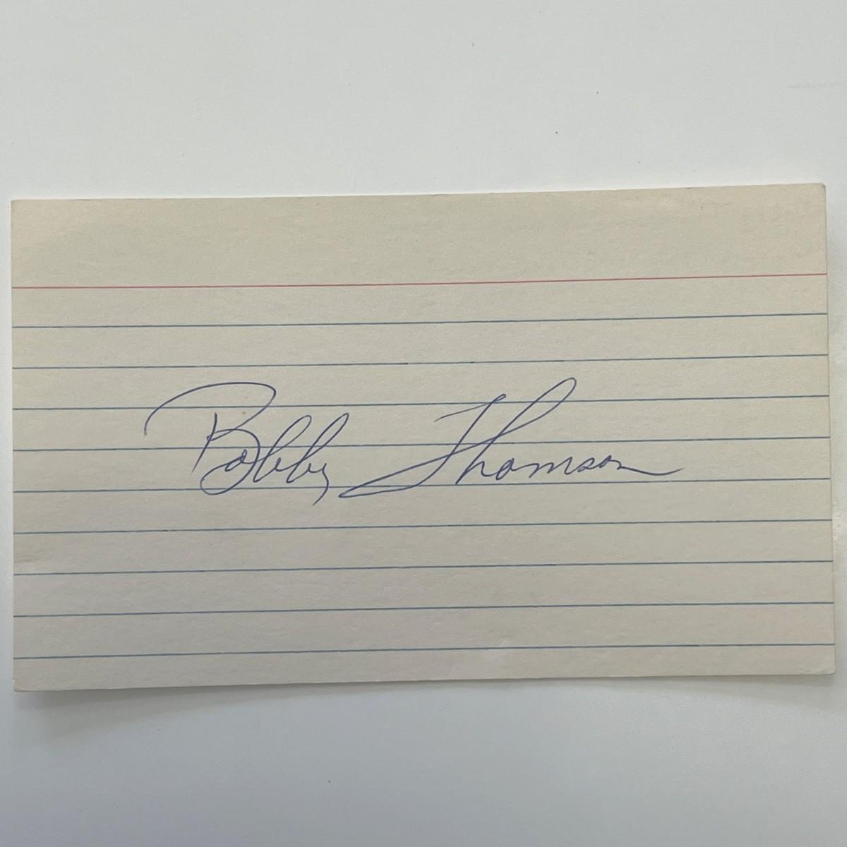 Bobby Thomson original signature | EstateSales.org