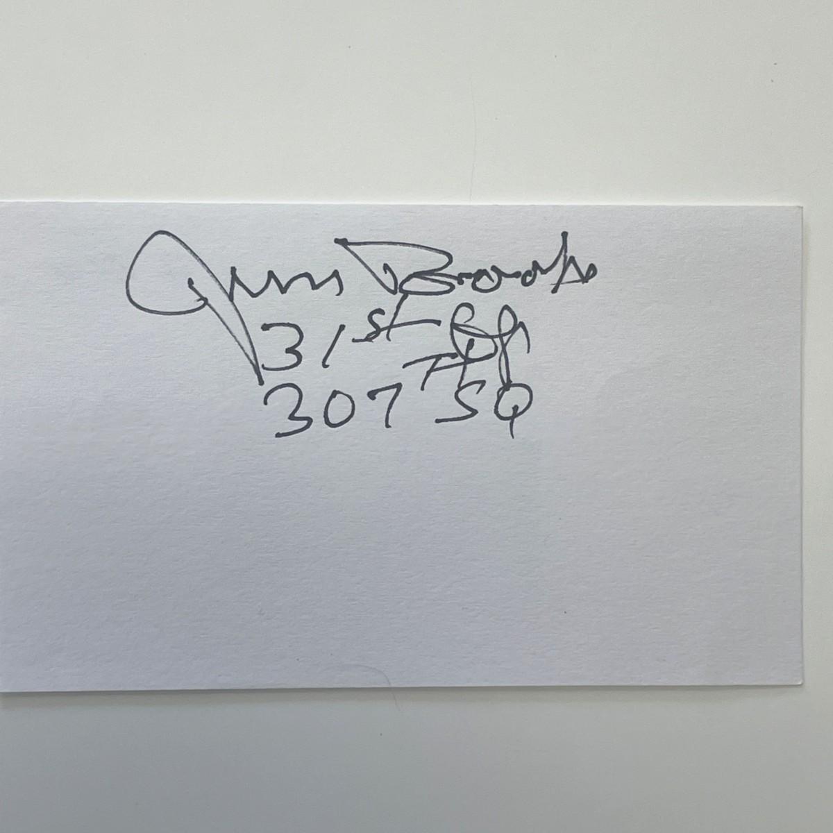 Lt. James Brooks USAF (Ret.) original signature | EstateSales.org