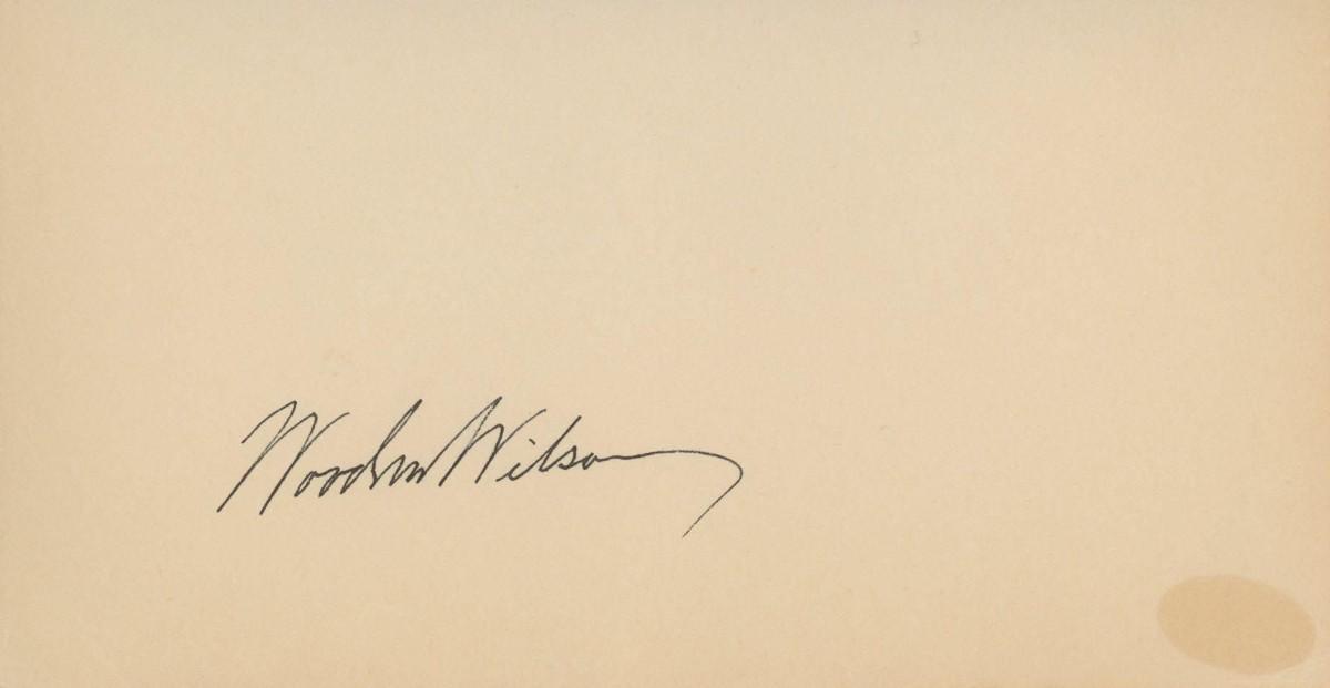 Woodrow Wilson signature cut. GFA Authenticated | EstateSales.org