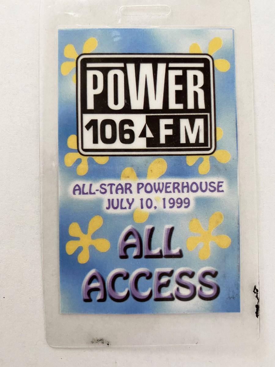 Power 106 FM 1999 All Access Backstage Pass | EstateSales.org