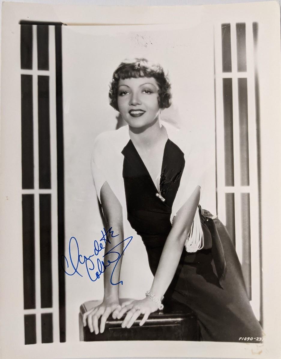Claudette Colbert signed photo | EstateSales.org