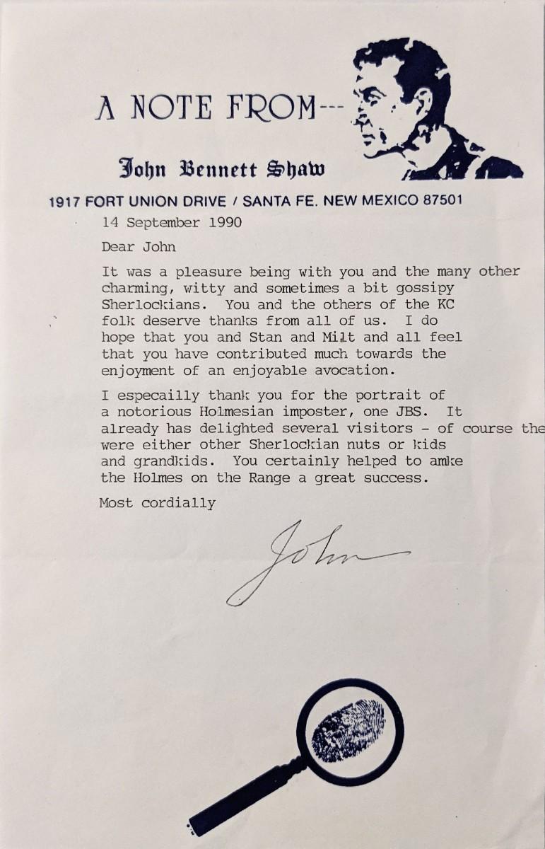 John Bennett Shaw Signed Letter | EstateSales.org
