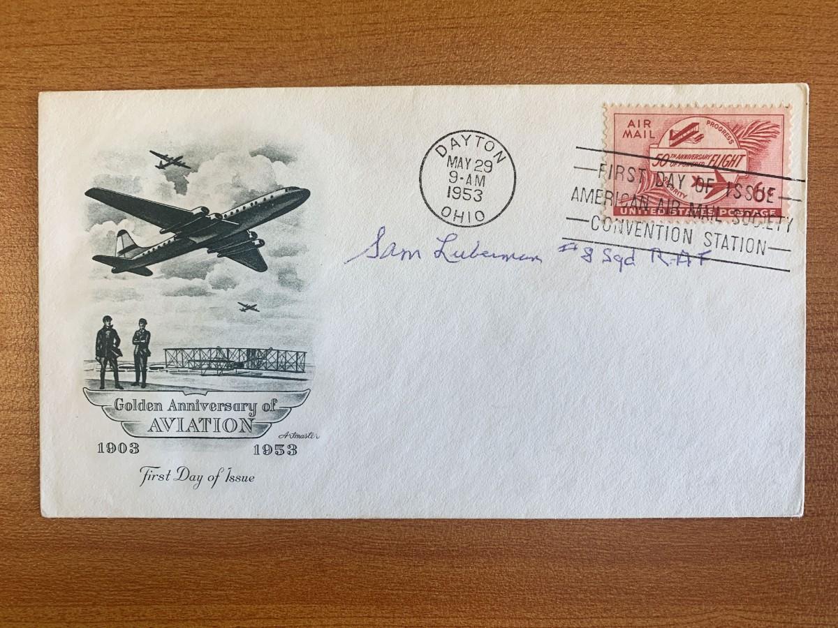 Sam Lieberman signed first day cover | EstateSales.org