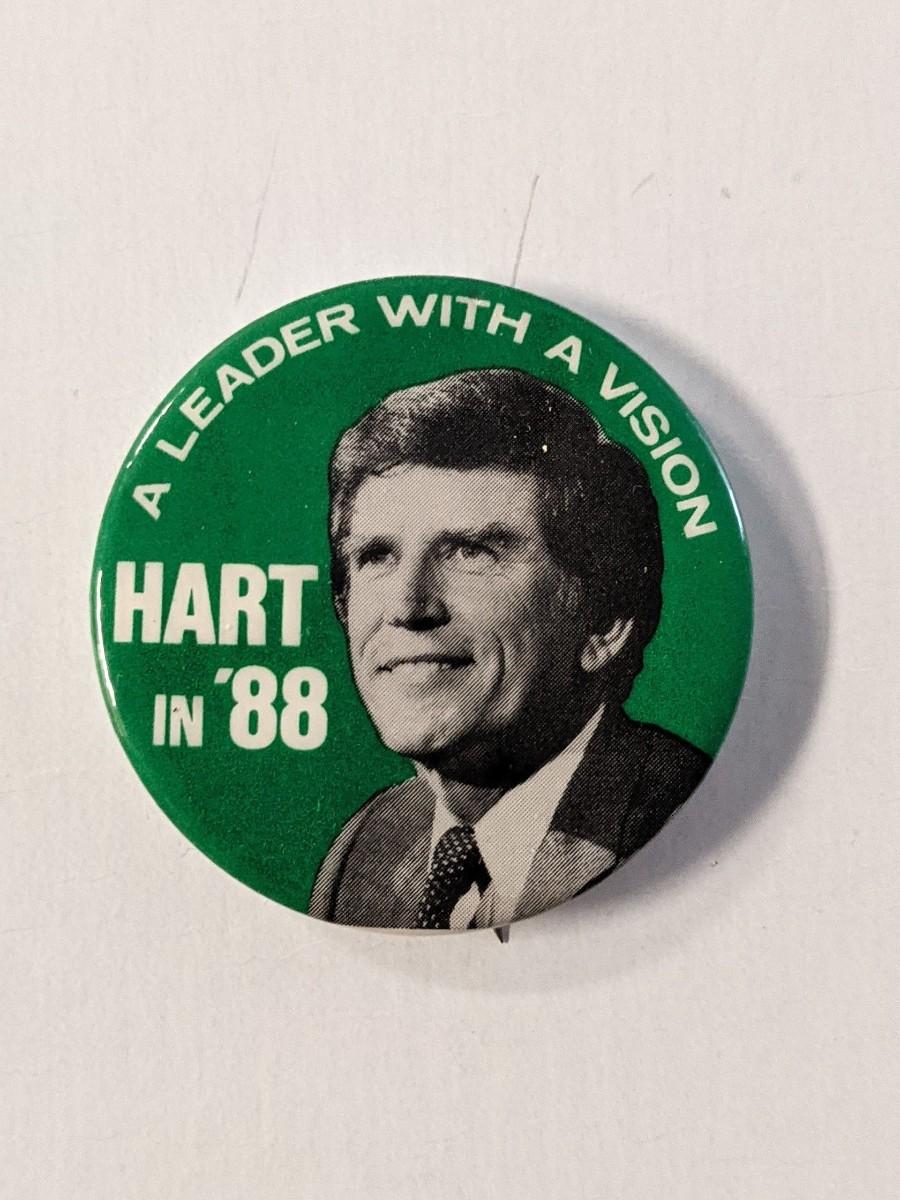 Gary Hart 1988 Presidential Campaign Pin | EstateSales.org