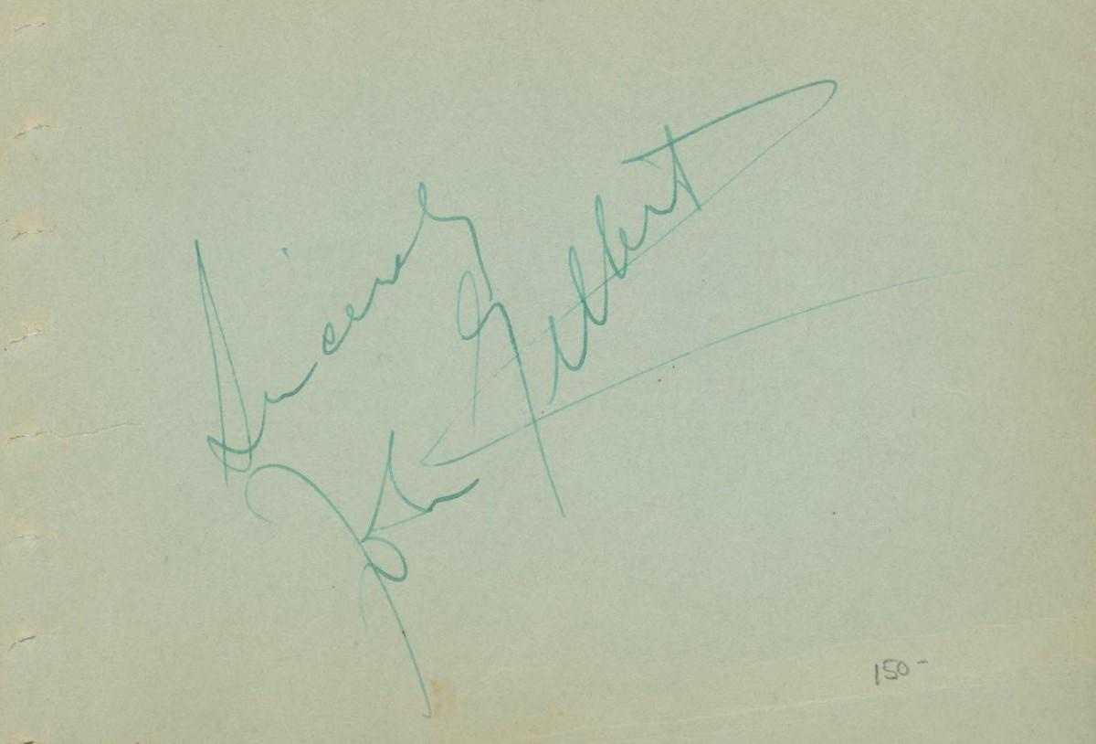 John Gilbert signature cut | EstateSales.org