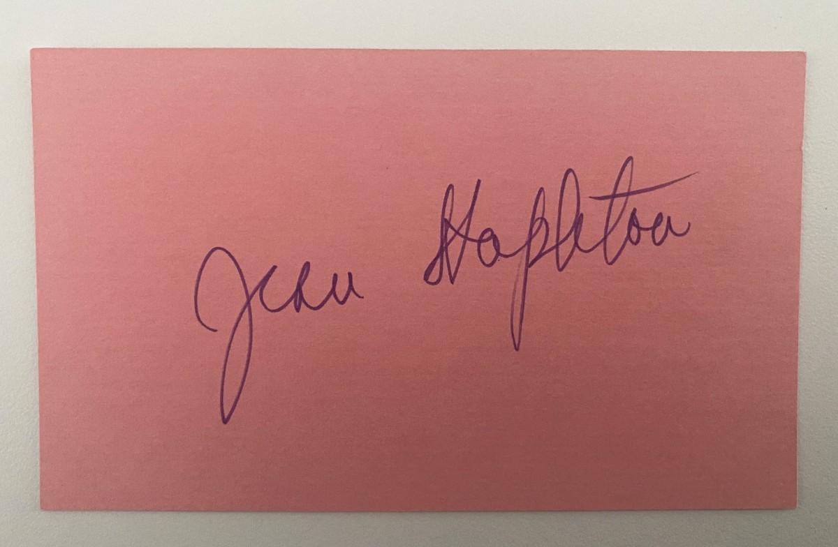 Jean Stapleton original signature | EstateSales.org