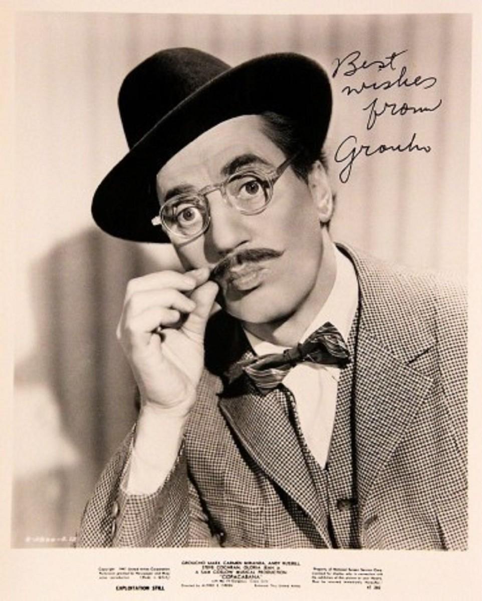 Groucho Marx signed movie still photo | EstateSales.org