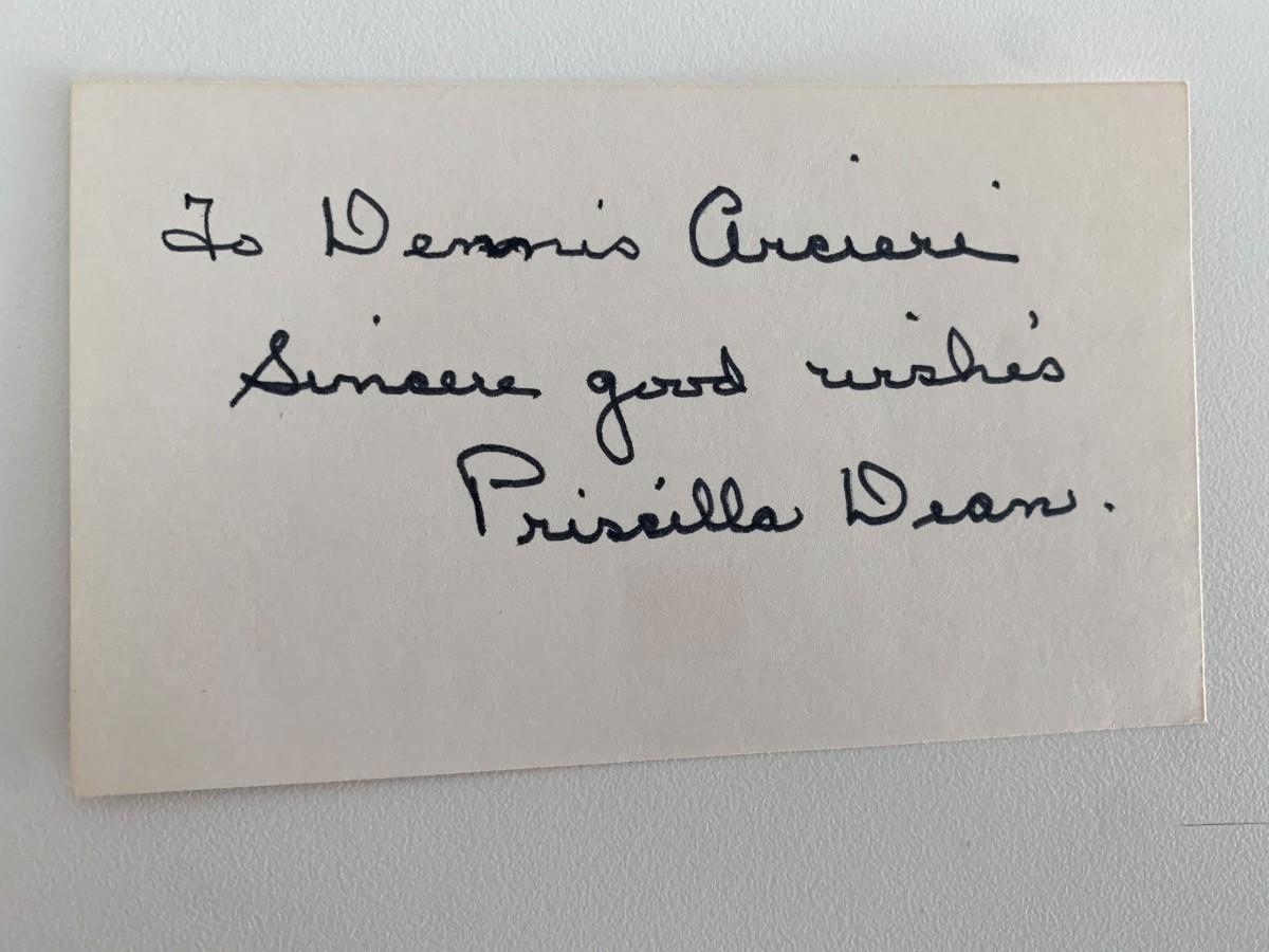 Actress Priscilla Dean original signature | EstateSales.org