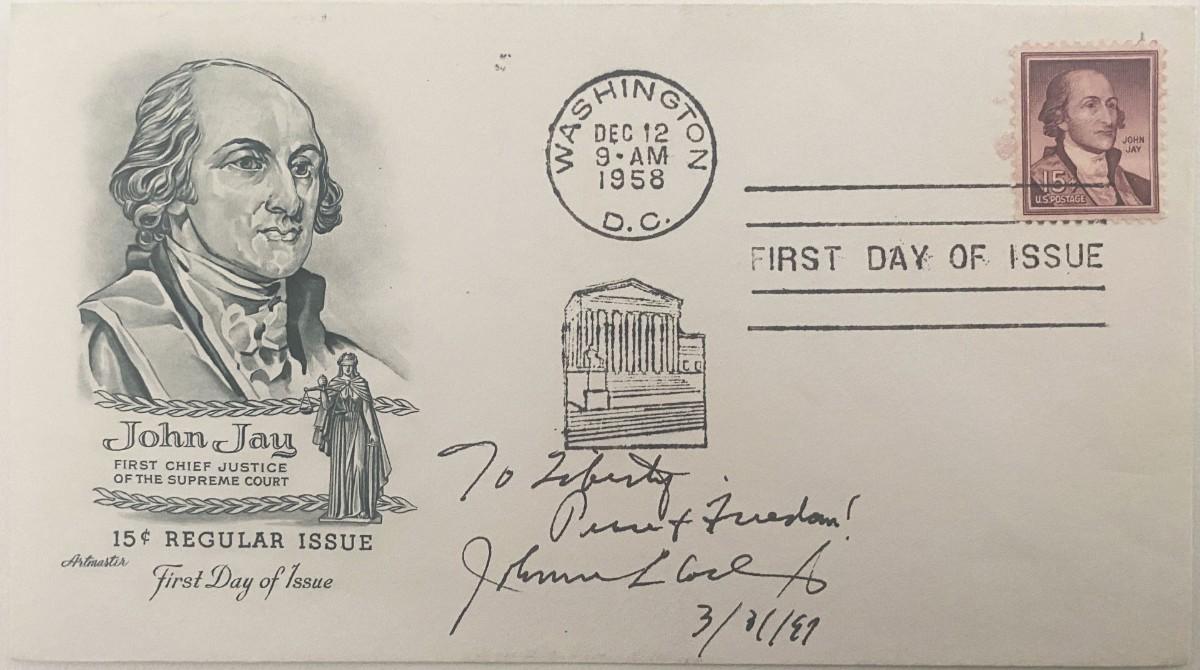 Trial Lawyer Johnnie L. Cochran Signed FDC | EstateSales.org