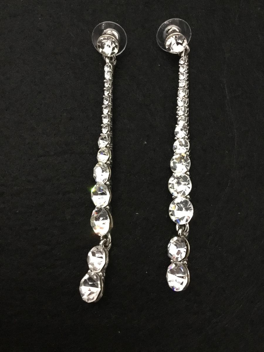 Beautiful vintage long dangle rhinestone statement earrings ...