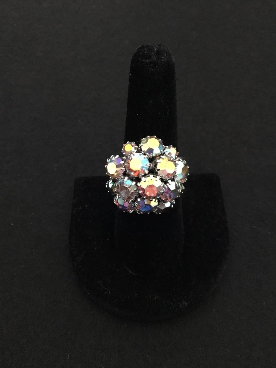 Beautiful vintage, Sarah Coventry, rhinestone clusters, statement ring ...