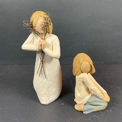 LOT:64: Collection of Willow Tree Angels and Figurines Including Angel ...
