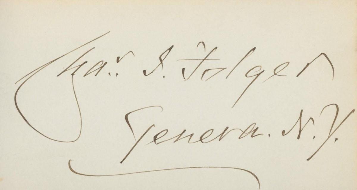 Charles J. Folger signature cut | EstateSales.org