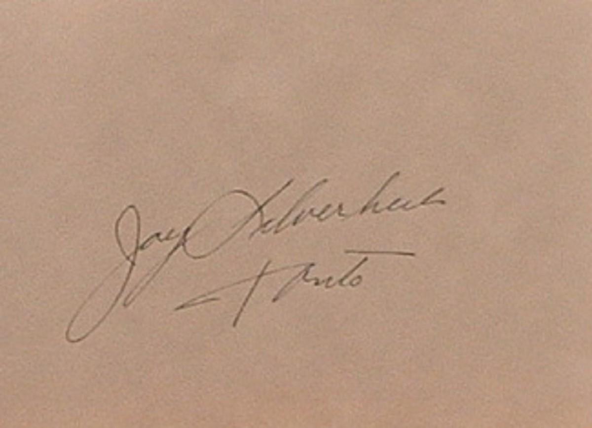 Jay Silverheels Tonto signature slip | EstateSales.org