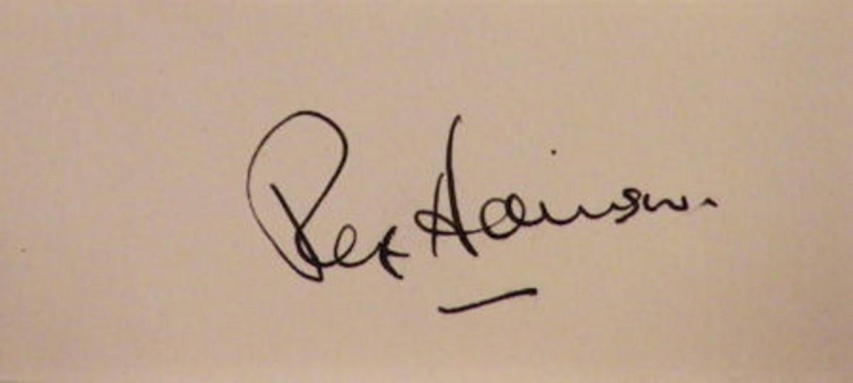 French Without Tears Rex Harrison signature slip | EstateSales.org