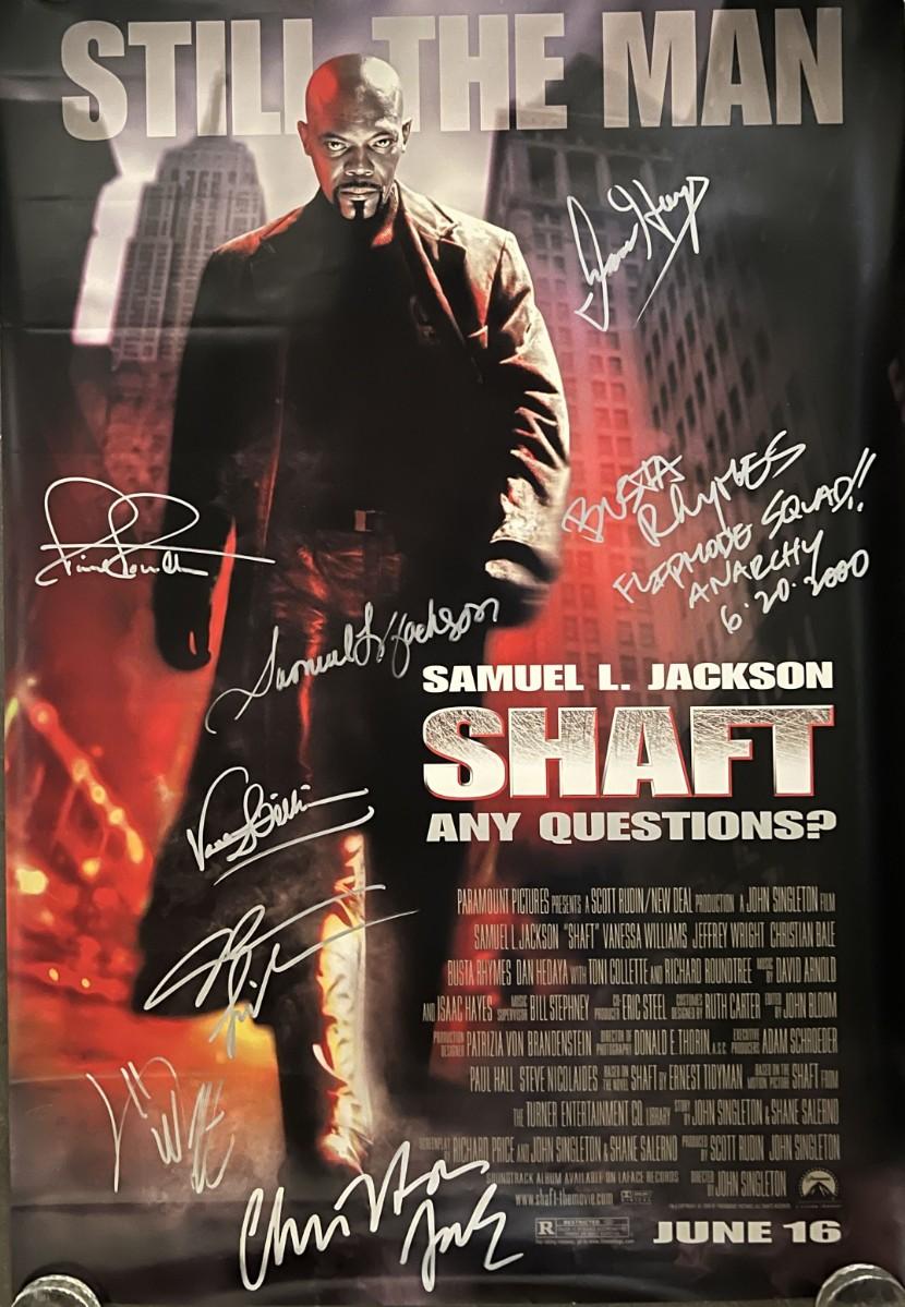 Shaft original 2000 cast signed movie poster | EstateSales.org