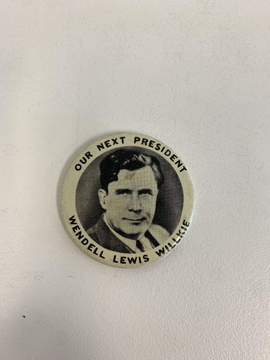 Our Next President Wendell Lewis Willkie pin | EstateSales.org
