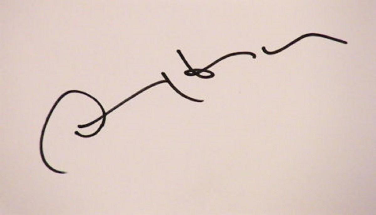 Dennis Hopper signature slip | EstateSales.org
