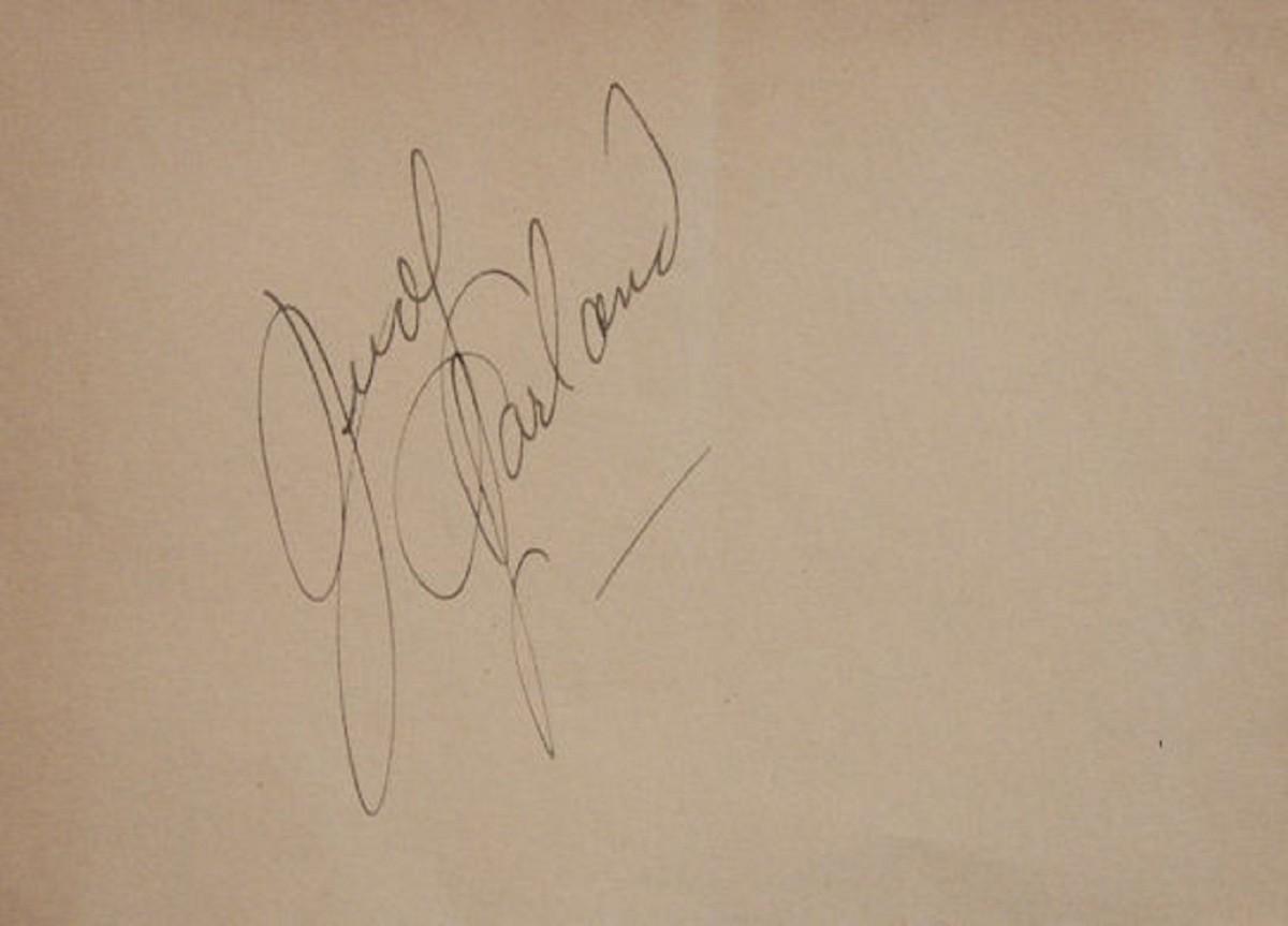 Judy Garland signature slip | EstateSales.org