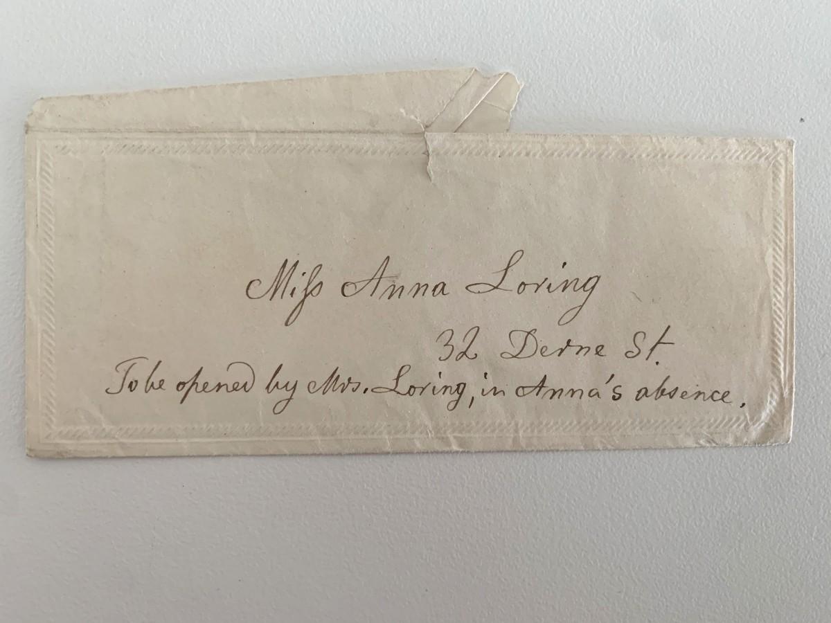 Unsigned Anna Loring addressed envelope | EstateSales.org