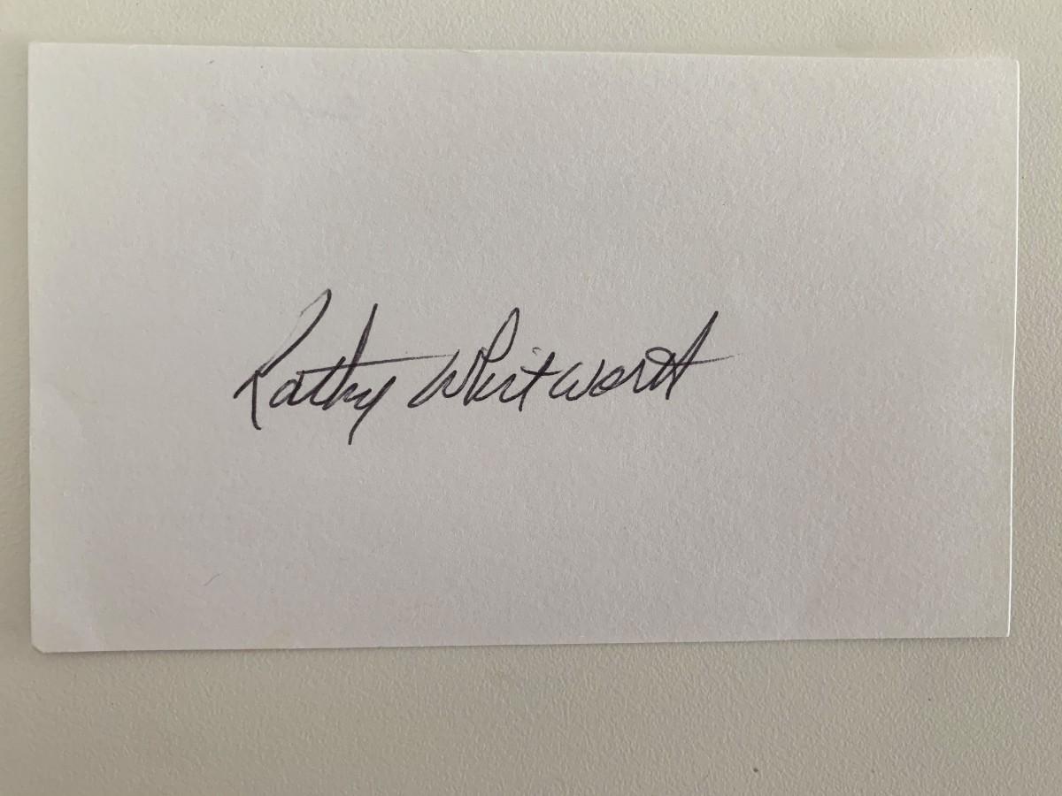 Kathy Whitworth original signatures | EstateSales.org