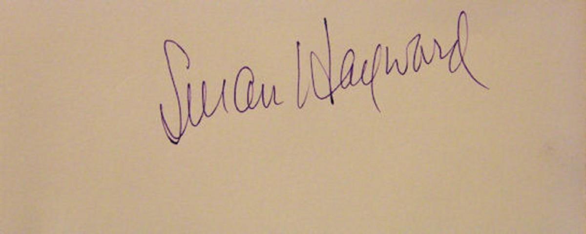 Susan Hayward signature slip | EstateSales.org