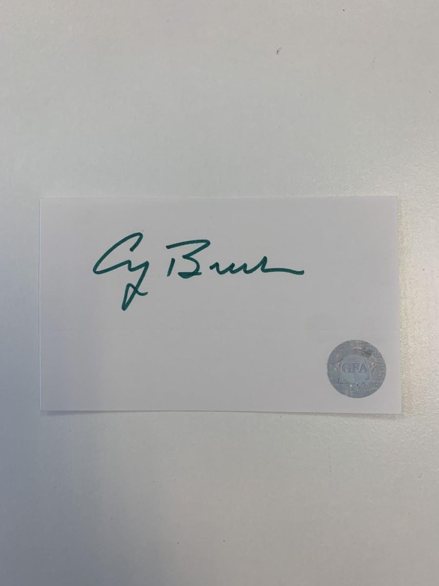 George HW Bush original signature. GFA Authenticated | EstateSales.org