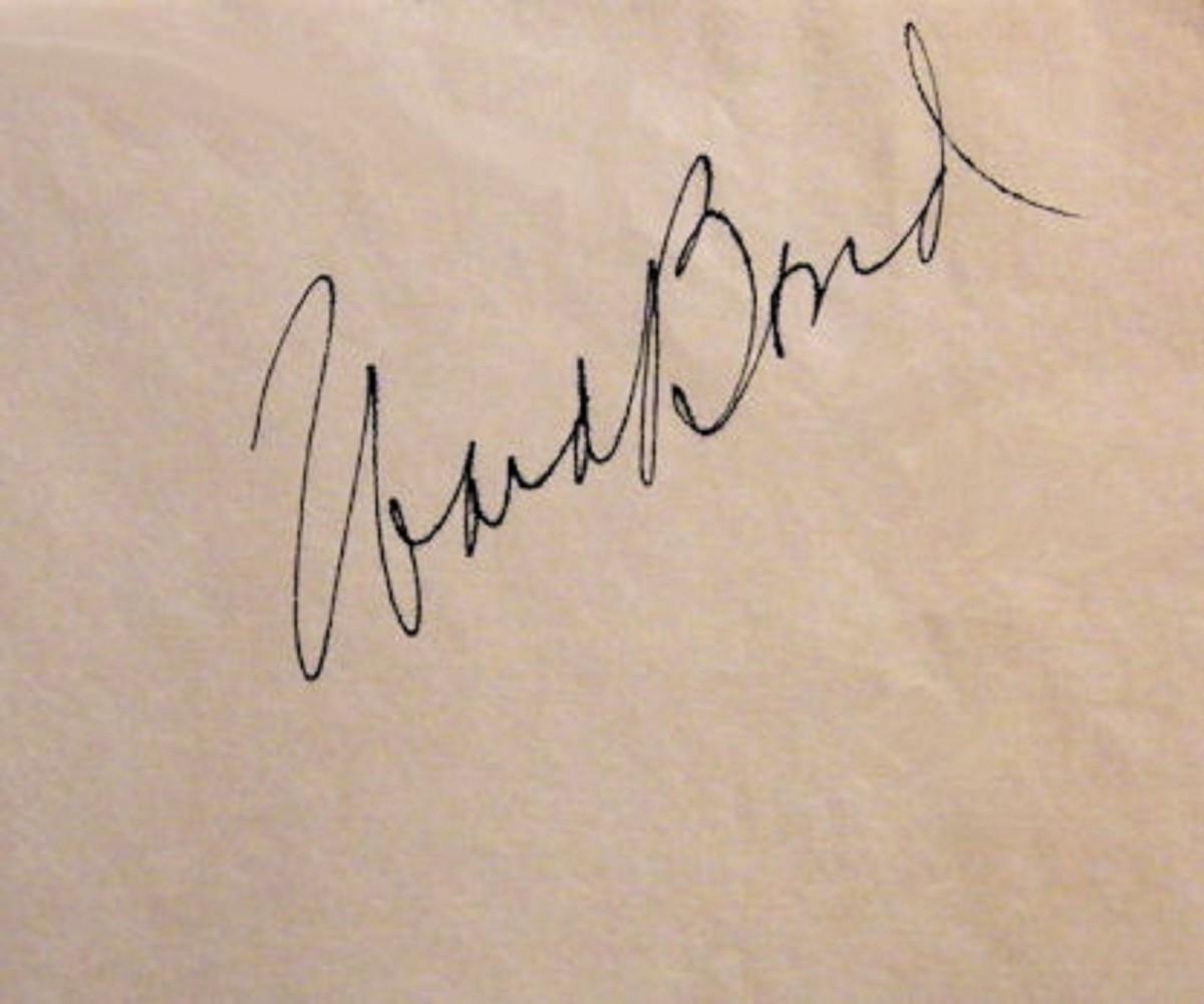 Wagon Train Ward Bond signature slip | EstateSales.org