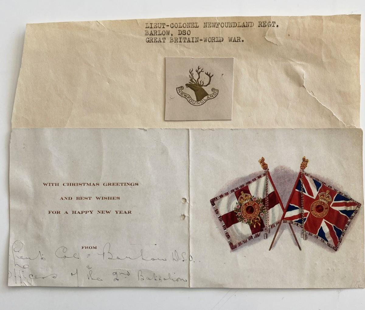 LT. Colonel Barlow Signed WWII Distinguished Service Order ...