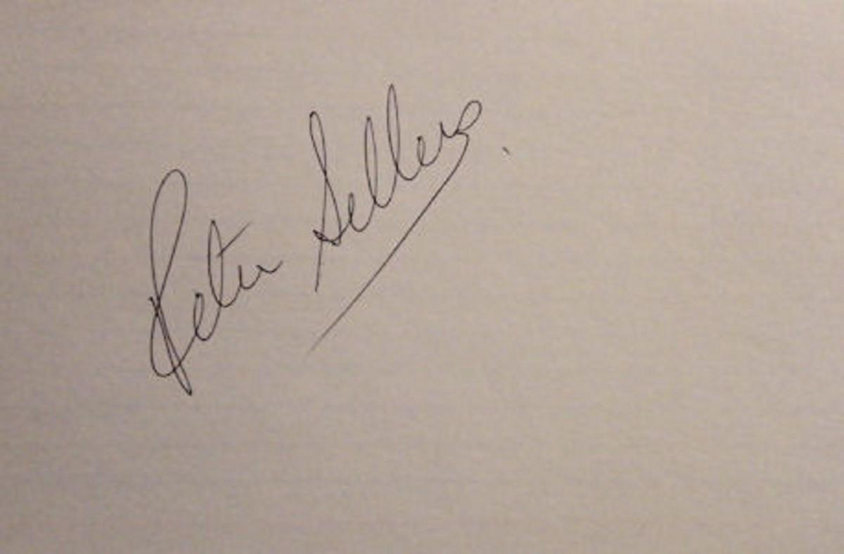 Peter Sellers signature slip | EstateSales.org