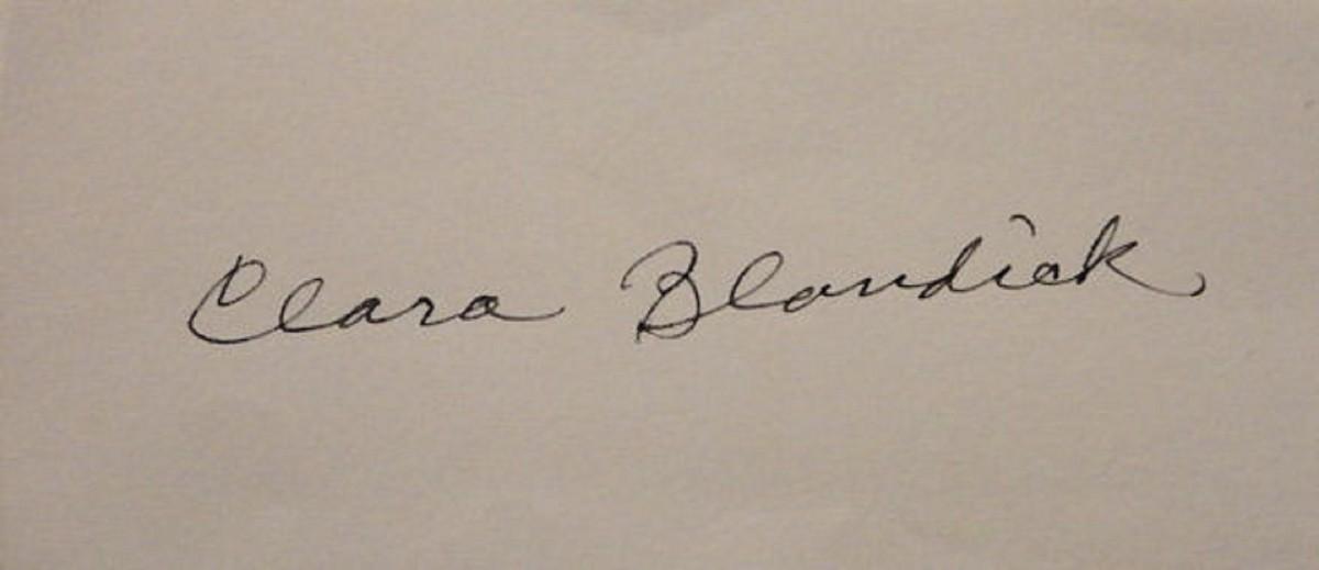 Wizard of Oz Clara Blandick signature slip | EstateSales.org