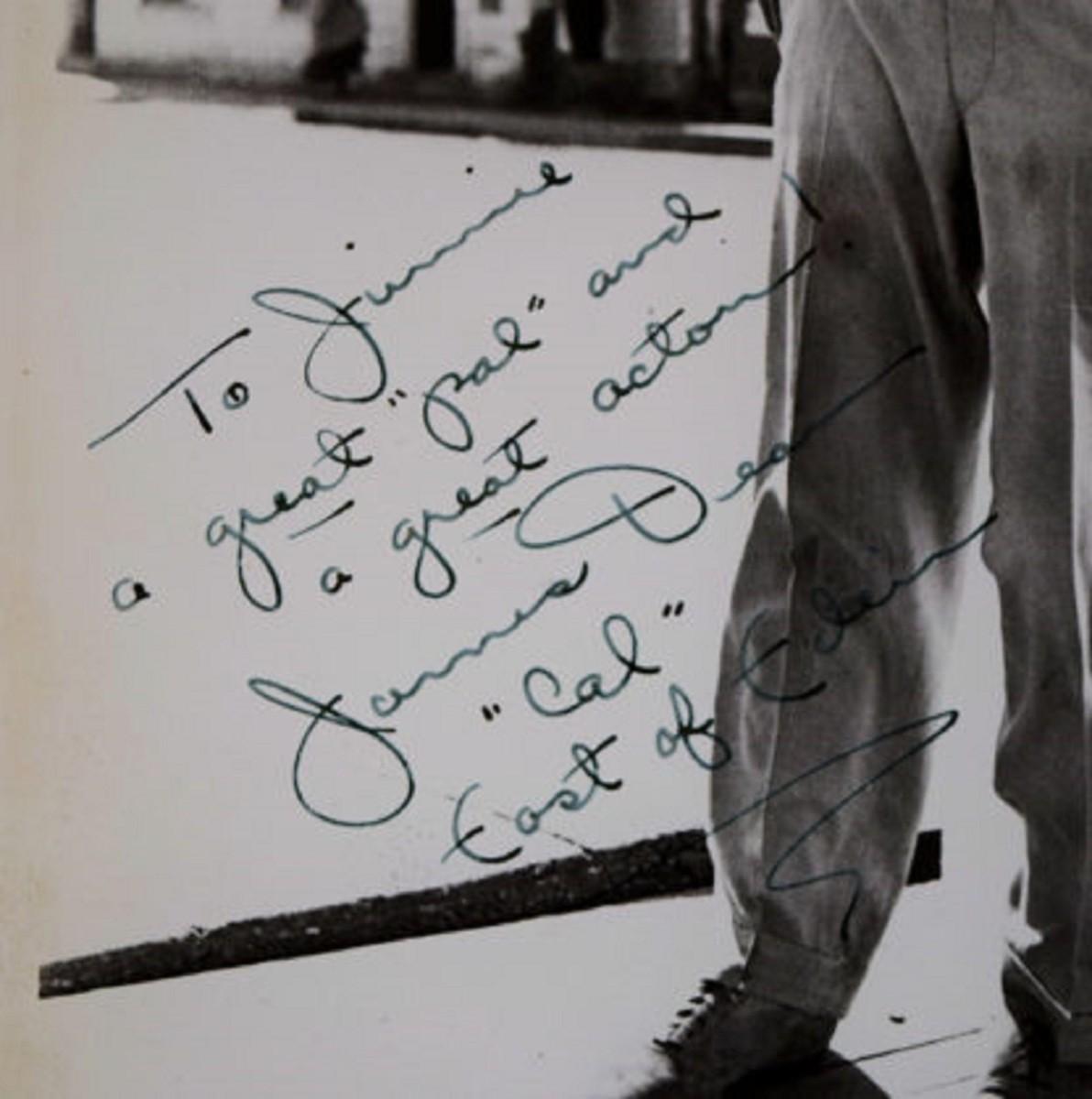RARE James Dean signed movie still photo | EstateSales.org
