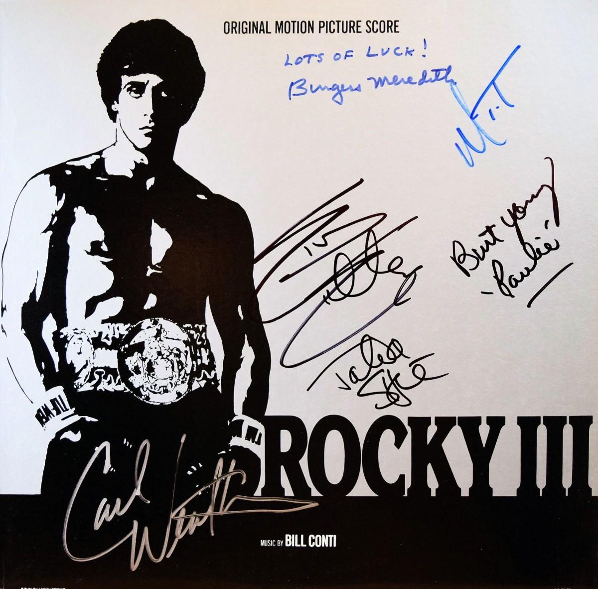 Rocky III signed soundtrack album | EstateSales.org