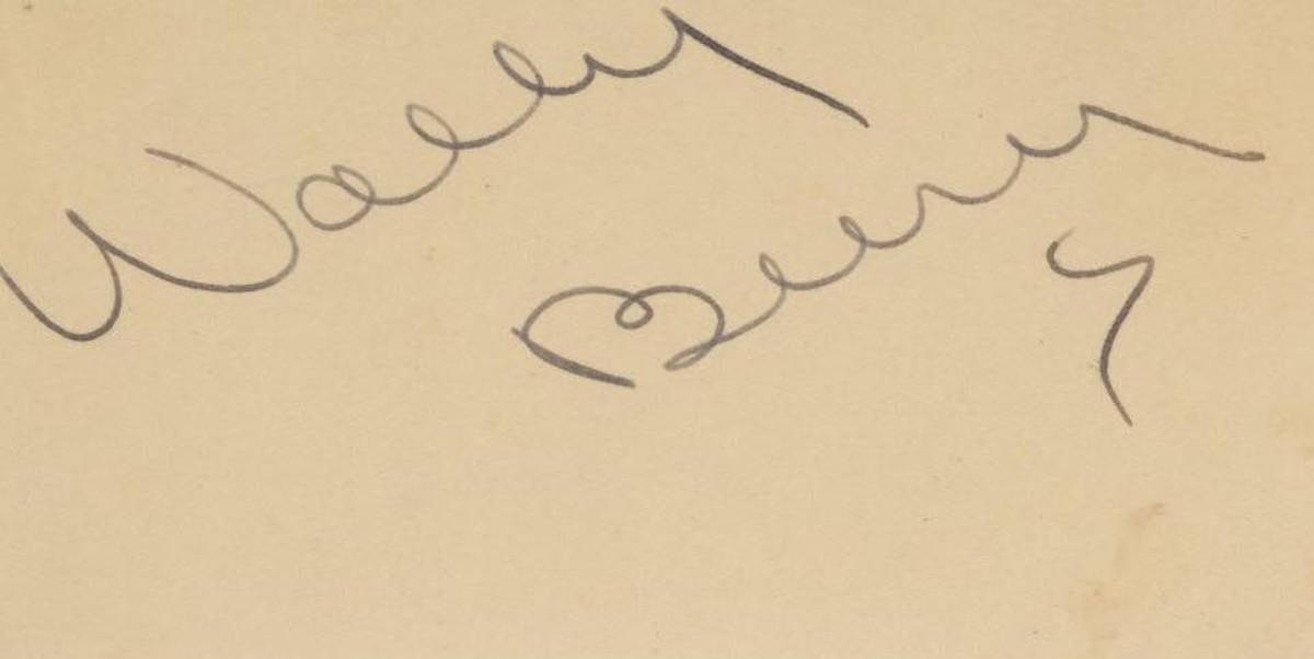 Wallace Berry signature cut | EstateSales.org