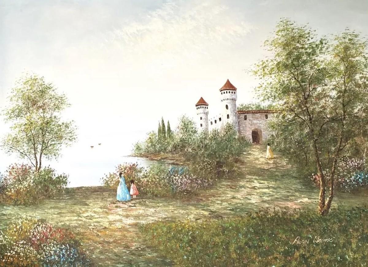 ALAN WALTERS (American, 20th C), Ex. Lrg. Original O/C River Landscape ...