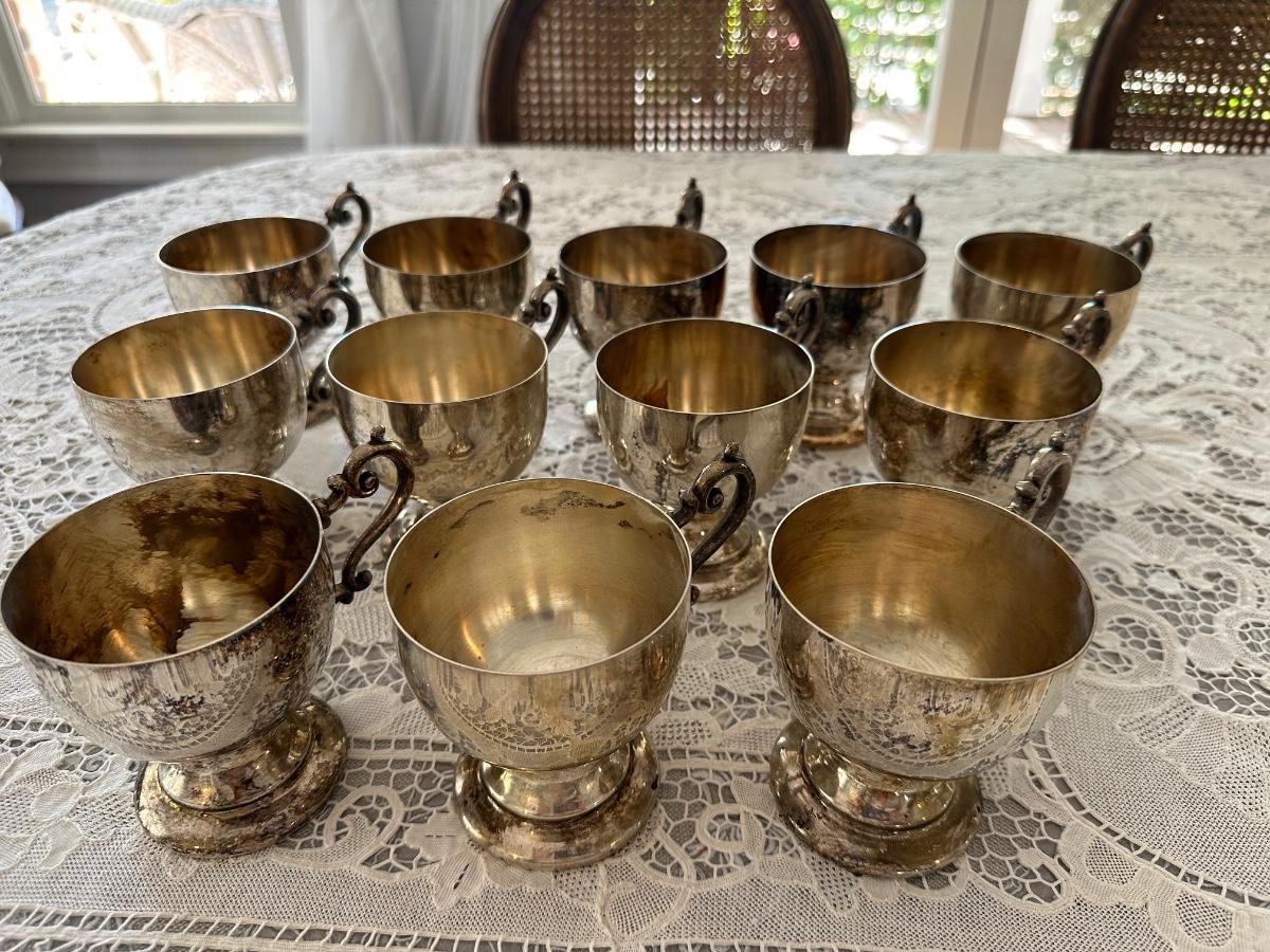 12pc SILVERPLATE CUPS | EstateSales.org