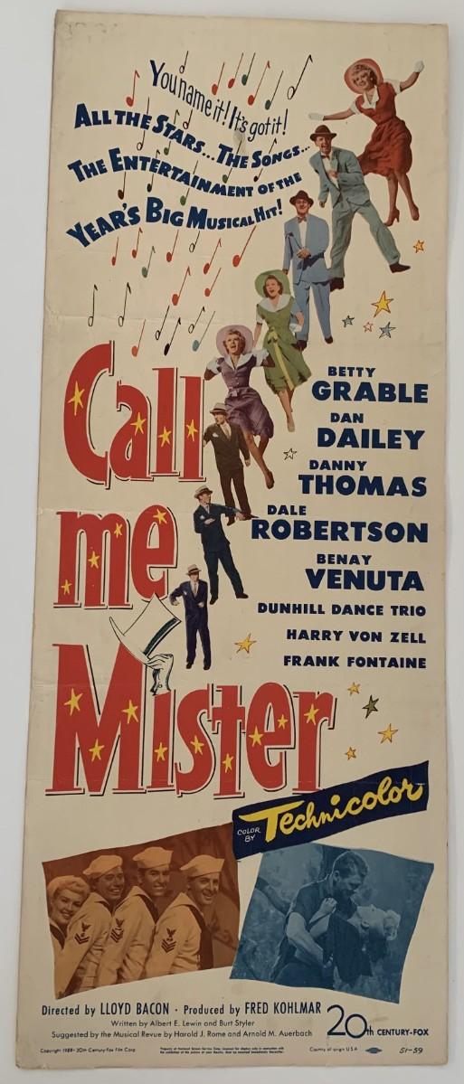 Call Me Mister vintage movie poster | EstateSales.org