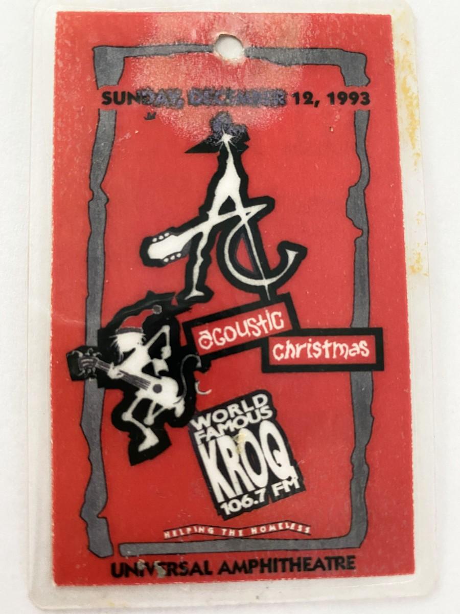 KROQ-FM Acoustic Christmas '93 Backstage Pass | EstateSales.org
