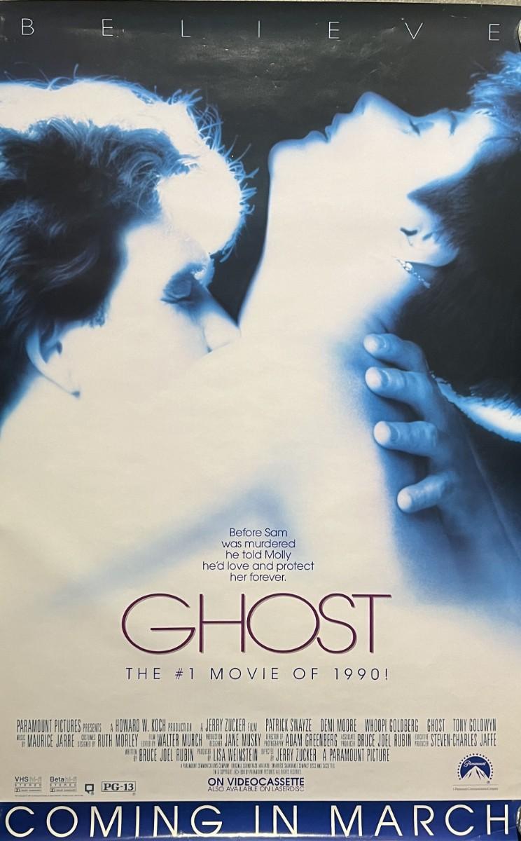 Ghost 1990 original teaser movie poster | EstateSales.org