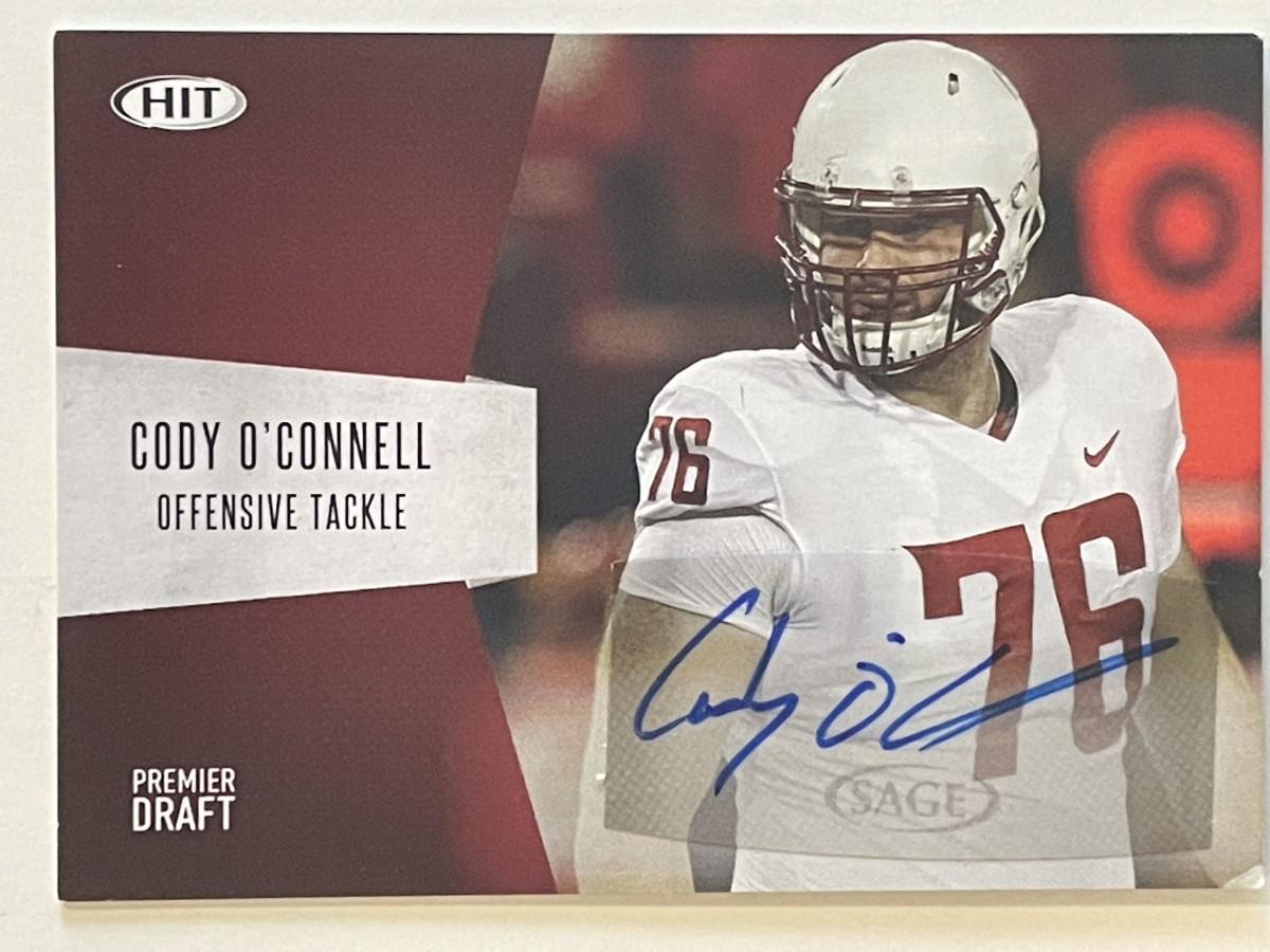 Kansas City Chiefs Cody O'Connell signed 2018 Sage Hit Premier Draft #A ...